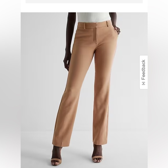 Express | Pants & Jumpsuits | Columnist Barely Boot Mid Rise Tan Slacks ...